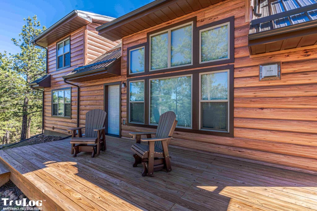 Mountain Home Featuring TruLog HD Woodgrain Steel Siding