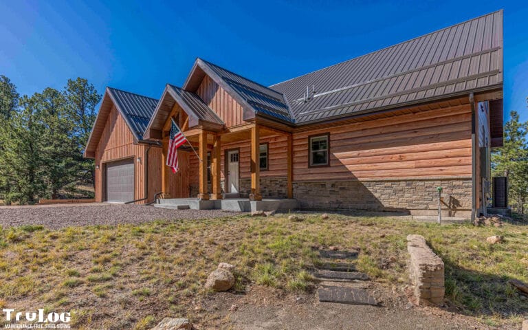 Mountain Home Featuring TruLog HD Woodgrain Steel Siding