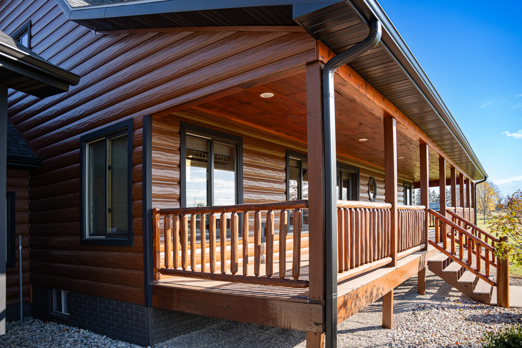 Western Cedar Steel Log Siding Project in Michigan